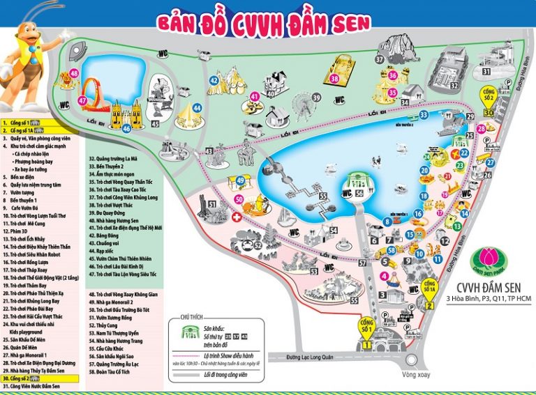 Kinh nghiệm đi công viên văn hóa Đầm Sen 2/2026: giá vé, giờ mở cửa