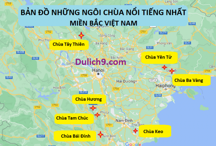 Bản đồ du lịch miền Bắc Việt Nam bằng hình ảnh update 1/2026